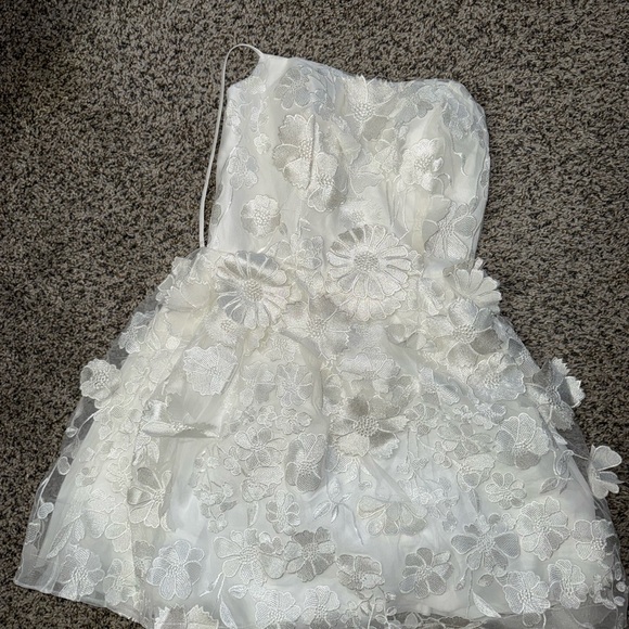 Dresses | Elegant White Corset Floral Dress | Poshmark